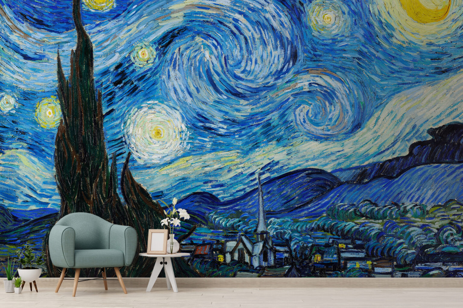 Starry Night Wallpaper Mural - Van Gogh Mural - Wall Murals